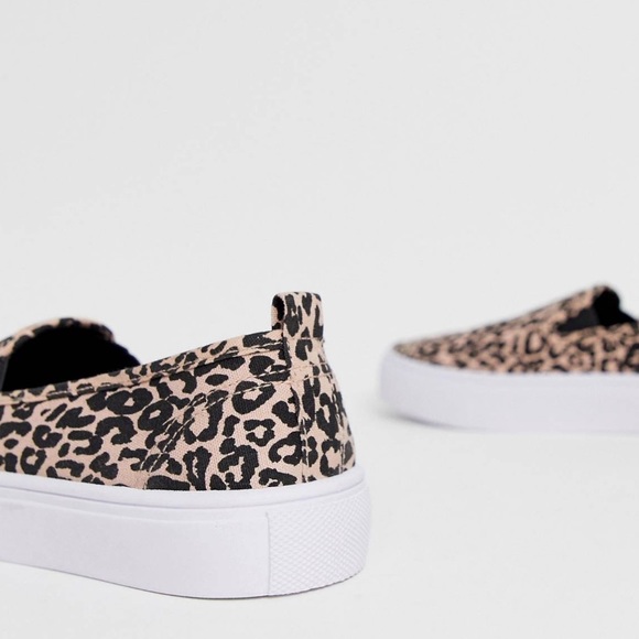 ASOS | Shoes | Asos Wide Fit Dexter Slip On Plimsolls In Leopard | Poshmark
